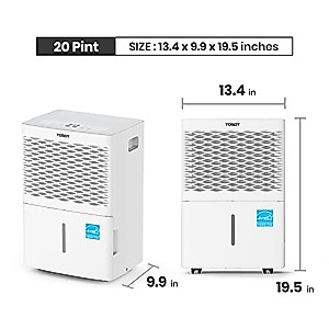 TOSOT 20 Pint 1,500 Sq Ft Dehumidifier Energy Star - for Home, Basement, Bedroom or Bathroom - Super Quiet (Previous 30 Pint)