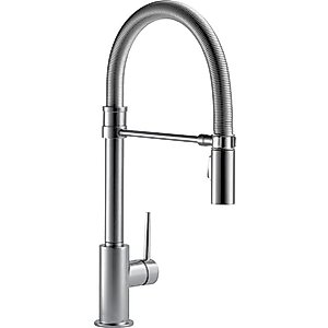 Delta Faucet Trinsic Pro Commercial Style Kitchen Faucet, Kitchen Faucets with Pull Down Sprayer, Kitchen Sink Faucet, Faucet for Kitchen Sink with Magnetic Docking, Arctic Stainless 9659-AR-DST