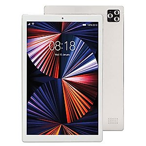 10 inch Tablet, 4GB RAM 64GB ROM 128GB Expandable Storage 1280 x 800 IPS HD Touch Screen Octa Core Tablet for Android 10.0, WiFi 2.4G/5G Dual Band Computer Tablet with Dual SIM Card Slots(Silver)