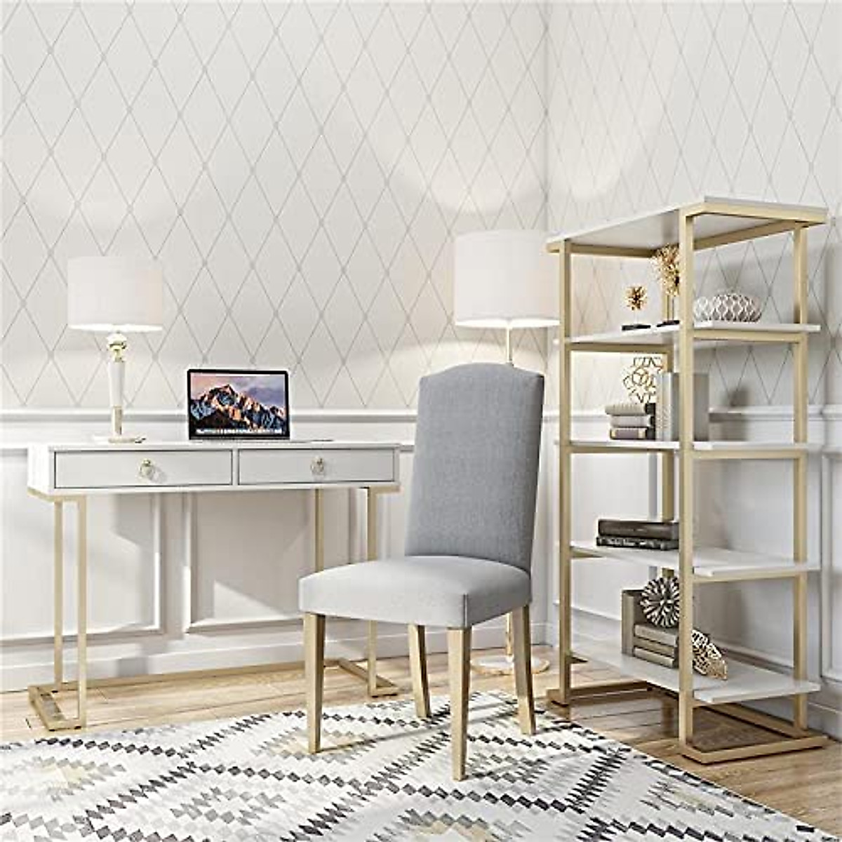 CosmoLiving by Cosmopolitan CosmoLiving Camila, White Writing Desk