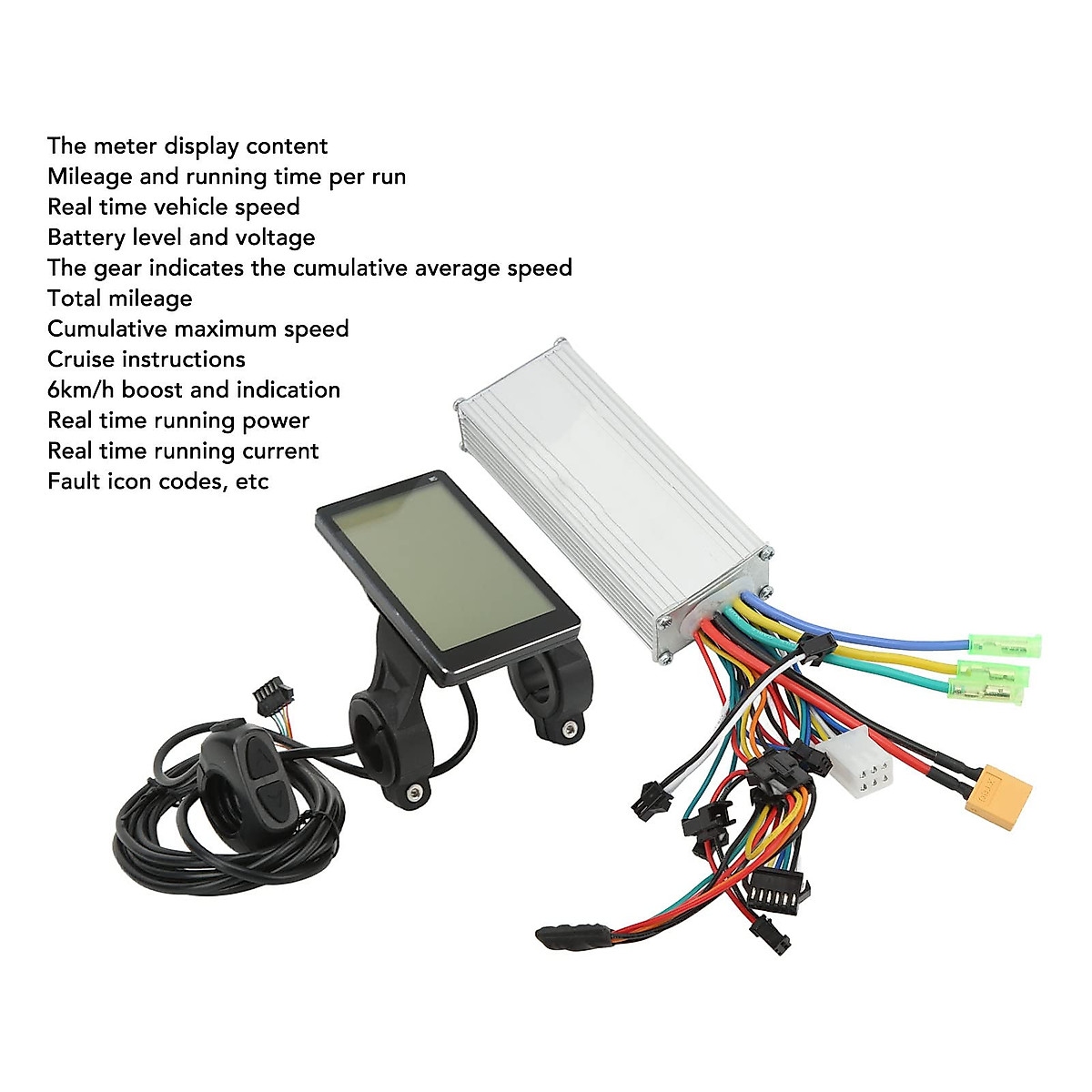 RiToEasysports 48V 60V 500W Electric Bike Brushless Controller Kit, Electric Scooter Motor Brushless Controller Kit with LCD Display Panel
