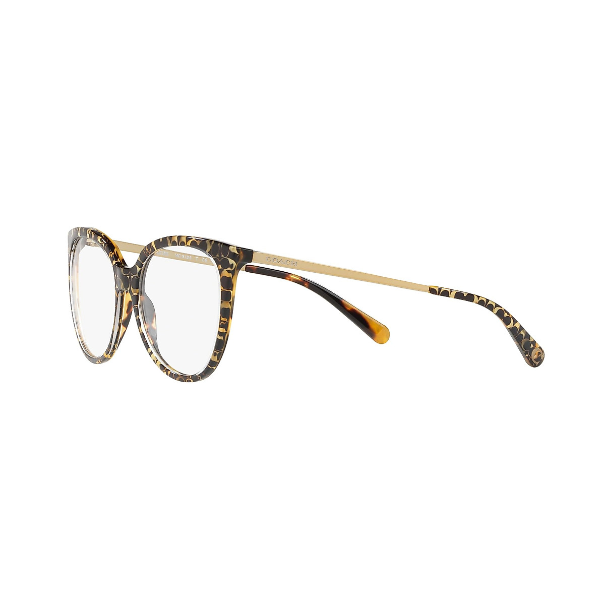 Coach HC6125 Prescription Eyewear Frames, Spotty Tortoise Signature C/Demo Lens, 53 mm
