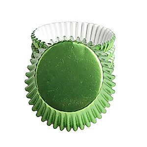 100pcs Cupcake Paper Baking Cups Wrapper Liners Cake, Foil Cupcake Liners for Baking Cupcakes(Green) …