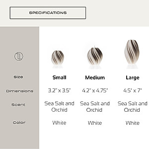 LAWA Swirl Candle - Beautiful Handmade Pillar Scented Soy Wax Twirl Candle Elegant Bubble Aesthetic Candle Housewarming Gift Home Room Shelf Decor Idea Spiral Candle White (Small)