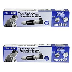 Brother Genuine TN250 2-Pack Standard Yield Black Toner Cartridge with Approximately 2, 200 Page Yield/Cartridge