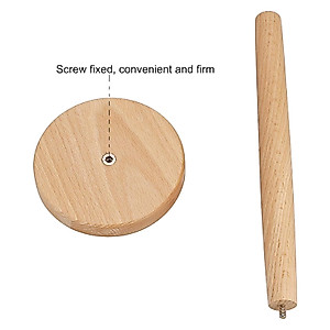 Paper Towel Holder ,DNIEBW Kitchen Paper Hanger Rack Bathroom Towel Roll Stand Organizer Simply Standing Countertop Wooden Paper Roll Holder for Cabinet,Table (Round Bottom)