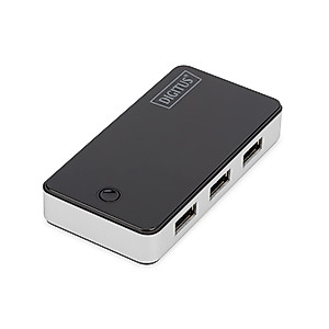 DIGITUS USB-Hub - 4 Ports - Super-Speed USB 3.0-5 GBit/s - Plug&Play - Connection Cable 66 cm - Black