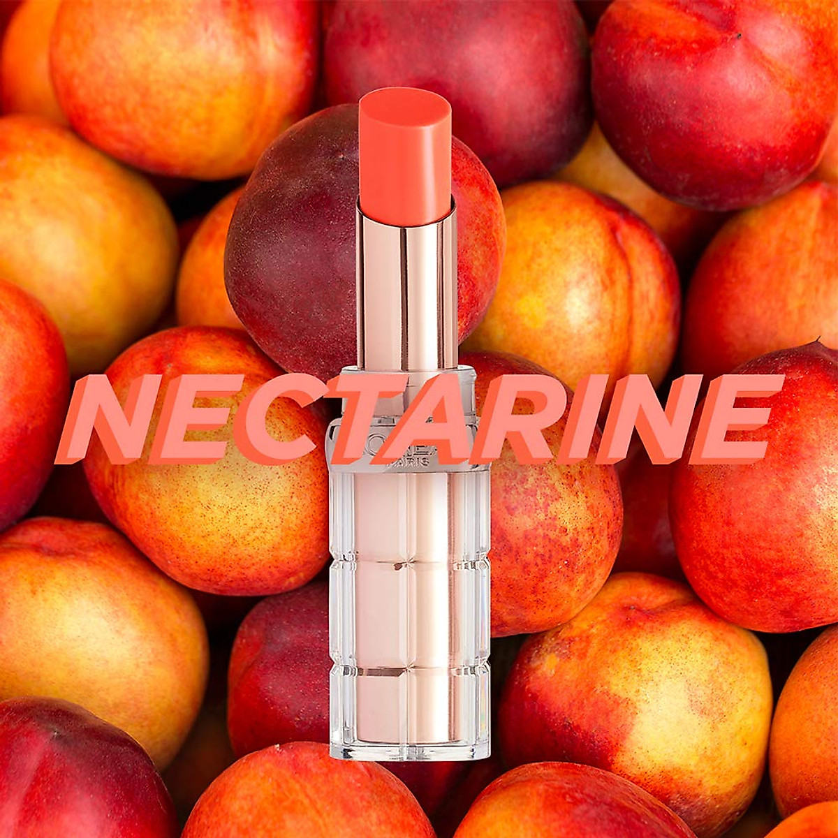 L’Oréal Paris Makeup Colour Riche Plump and Shine Lipstick, for Glossy, Radiant, Visibly Fuller Lips with an All-Day Moisturized Feel, Nectarine Plump, 0.1 oz.