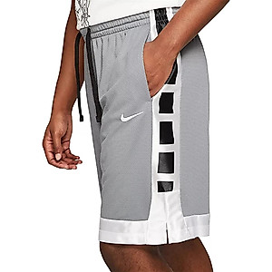 Nike Dri-FIT Elite Stripe Men's Basketball Training Shorts (College Grey/Black/White)