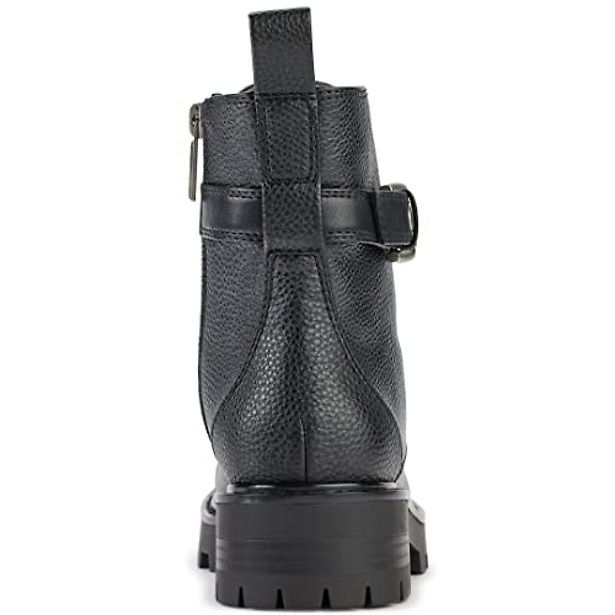 Karl Lagerfeld Paris Women's Lug-Sole Maeva Combat Boot with Crystal Detail Fashion, Black, 6.5