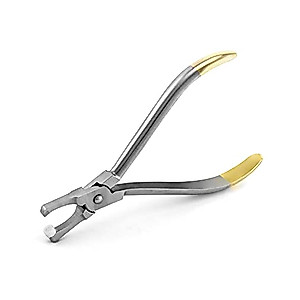 QWORK Orthodontic Bracket Removing Pliers, Stainless Steel Molar Band Remover, Forceps Dental Surgical Instrument Bracket Tools, Used for Bracket, Bands, Wire