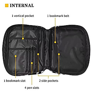 POLERO American Flag Sunflower Bible Cover for Women Bible Book Protective Carrying Case with Pocket USA Flag Bible Bag