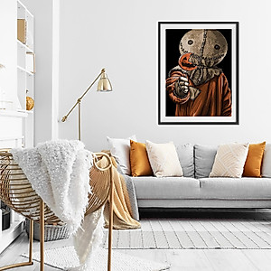 RICUVED Diamond Art, Halloween Diamond Art Kits for Adults Full Round Drill, DIY 5D Horror Movie Diamond Dots Painting Arts and Crafts Gift Home Wall Decor 12x16Inch