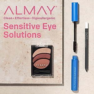 Almay Mascara, Volume, Length, Definition & Conditioning, Multi-Benefit Eye Makeup, Hypoallergenic and-Fragrance Free, 501 Blackest Black,0.24 Fl Oz (Pack of 1)