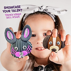Dan&Darci Kids Sea Shell Painting Kit - Arts & Crafts Gifts for Boys and Girls - Easter Craft Activities Kits - Creative Art Activity Gift Toys for Age 6, 7, 8, 9, 10, 11 & 12 Year Old 8-12
