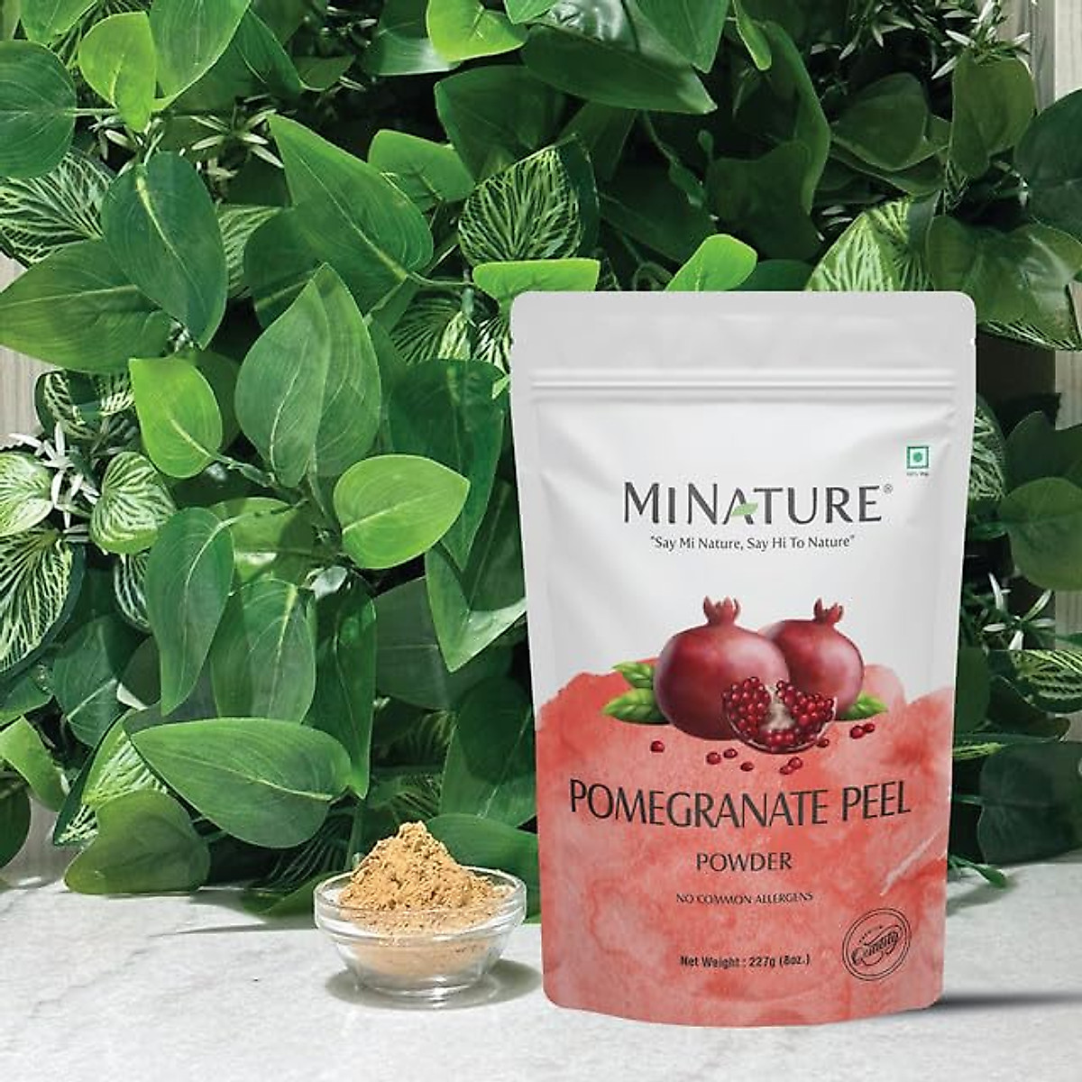minature Pomegranate Peel Powder (Punica granatum) | 100% Pure and Natural | 227g(8oz) (1/2 lb) | Non-GMO | Rich in anti-oxidants and Vitamin C| Skin and Hair Mask | Resealable Zip Lock Pouch