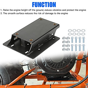 YOXUFA Torque Converter Motor Engine Riser Plate Kit Replacement for Predator 212cc 224cc 196cc 6.5hp Coleman CT200U BT200X Baja Warrior Massimo MB200 GX160 GX200 Engine Mini Bike Go Kart Parts