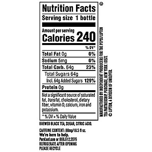 Pure Leaf Iced Real Brewed Black Tea, Extra Sweet, 18.5 Fl Oz (Pack of 12)