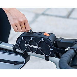 ROCKBROS Top Tube Bike Bag Bicycle Front Frame Bag Bike Accessories Pouch Compatible with iPhone 14/13/12 Pro Galaxy S22/S21