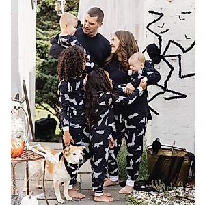 Burt's Bees Baby Baby Pets Family Jammies Matching Holiday Organic Cotton Pajamas, Halloween Bats, One Size