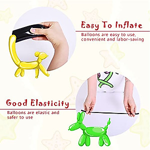 210pcs 260 Black Long Balloons - Long Balloons for Balloon Animals, Twisting Balloons for Balloon Garland, Skinny Latex Balloons for Birthday Wedding Festival Clowns Party Decorations