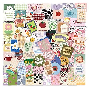 ZJSXINDI kawaii deco stickers cute Scrapbook Stickers 90pcs Cute small Stickers Set,Cardstock Stickers Decorative Masking Stickers for Personalize Laptop Scrapbook Daily Planner and Crafts (deco stickers)