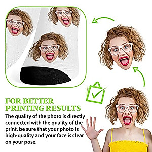 Makifou Custom Socks,Personalized Socks with Faces,Turn Photo into Baseball Funny Socks for Men and Women,Socks20220216-1,One Size