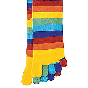 Rainbow Striped Toe Socks - Pair
