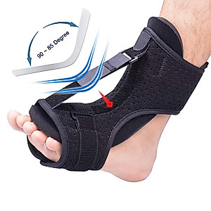 YEYSXSY Plantar Fasciitis Night Splint, Drop Foot Orthotic Brace for Effective Relief from Plantar Fasciitis, Achilles Tendonitis, Heel and Ankle Pain