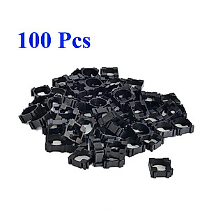 QJFCare 100Pcs 18650 Lithium Battery Holder, Plastic Li-ion Battery Pack Bracket Safety Spacer Radiating Shell Storage Bracket, Cylindrical Cell Battery Stand Cell Spacer for DIY Fixed Battery