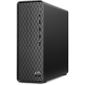 HP Slim Desktop, Intel Celeron J4025 Processor, 32GB RAM, 1TB SSD, HDMI, RJ-45, VGA, Wi-Fi, Bluetooth, Wired KB&Mouse, Windows 11 Home, Black