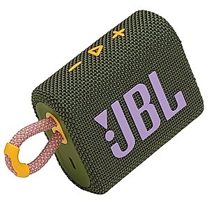 JBL Go 3: Portable Speaker with Bluetooth, Built-in Battery, Waterproof and Dustproof Feature - Green