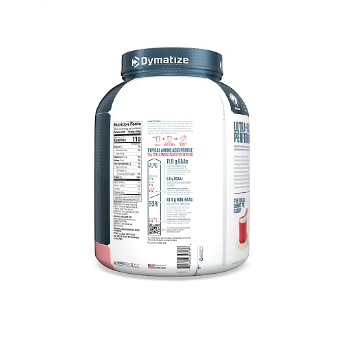 Dymatize ISO100 Hydrolyzed Protein Powder, 100% Whey Isolate Protein, 25g of Protein, 5.5g BCAAs, Gluten Free, Fast Absorbing, Easy Digesting, Strawberry, 5 Pound