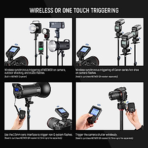 NEEWER Upgraded QPRO-C TTL Wireless Flash Trigger Compatible with Canon 1/8000s HSS Large Screen Slanted Design 5 Group 9 Customizable Functions for Q4 Q3 Z2 Z1 Z760 NW760 S101-300W PRO/400W PRO