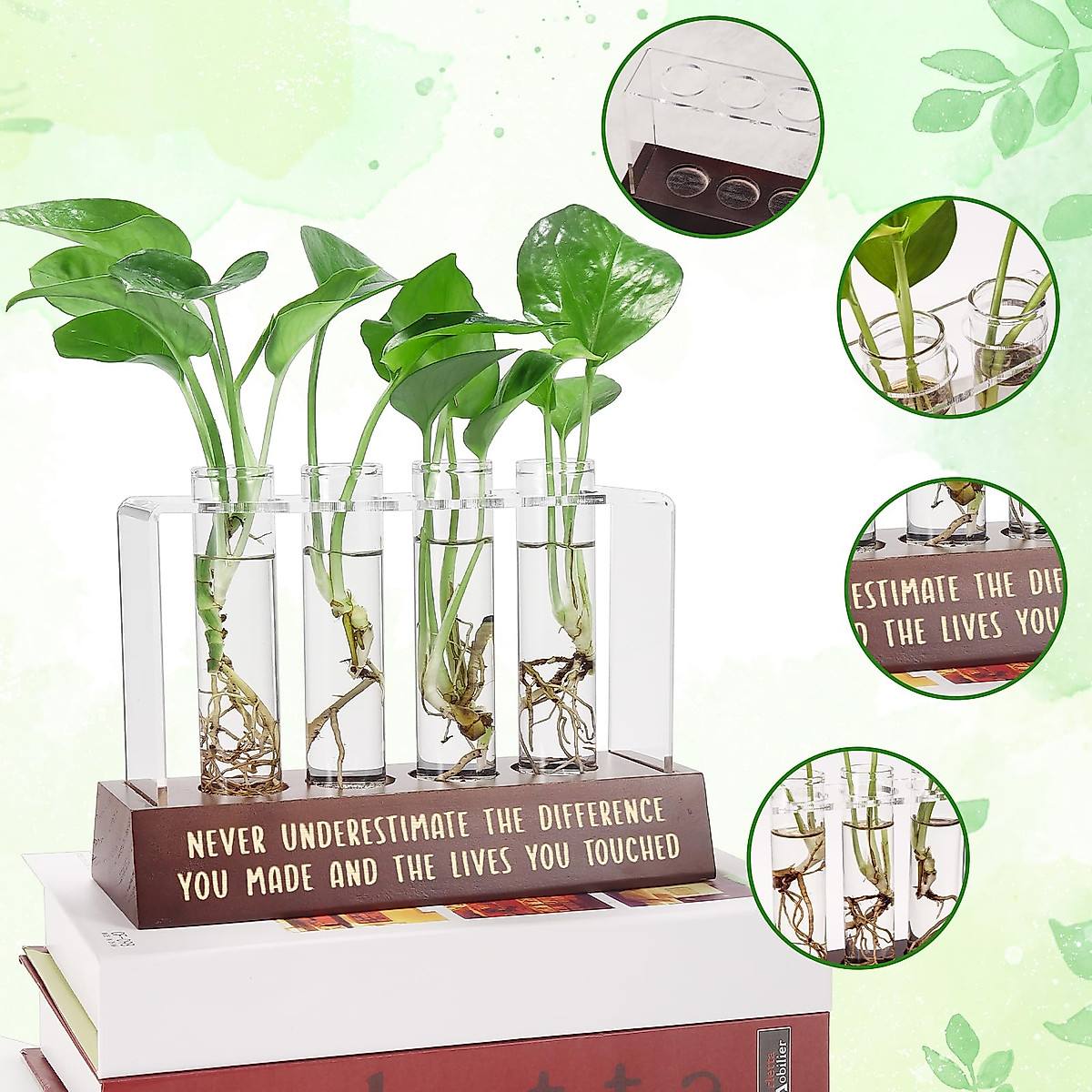 WelDesine Goodbye Gifts for Coworkers Leaving Gifts for Women, Planter Terrariums, Farewell Gifts for Friends, Going Away Gift for Boss Leaving Job, Retirement New Job Gifts for Men on Desk, SPJ001