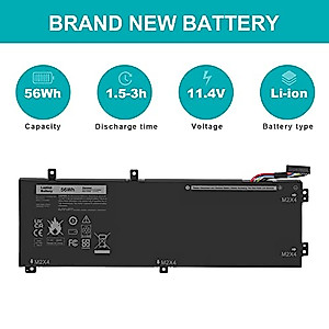 HIGH QUALITY FUTUREBATT FUTUREBATT H5H20 Laptop Battery Compatible with Dell XPS 15 9550/9560/9570, Precision 5530/5520/ M5520/ 62MJV/ M7R96/5D91C/ 05D91C Series 11.4V 56Wh