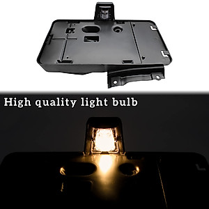 KEWISAUTO Rear License Plate Frame for Wrangler 07-18, Rear License Plate Mounting Bracket Holder for Jeep Wrangler JK JKU 2 & 4 Door 2007-2018 Accessories (1PCS, Replace #68064720AA)