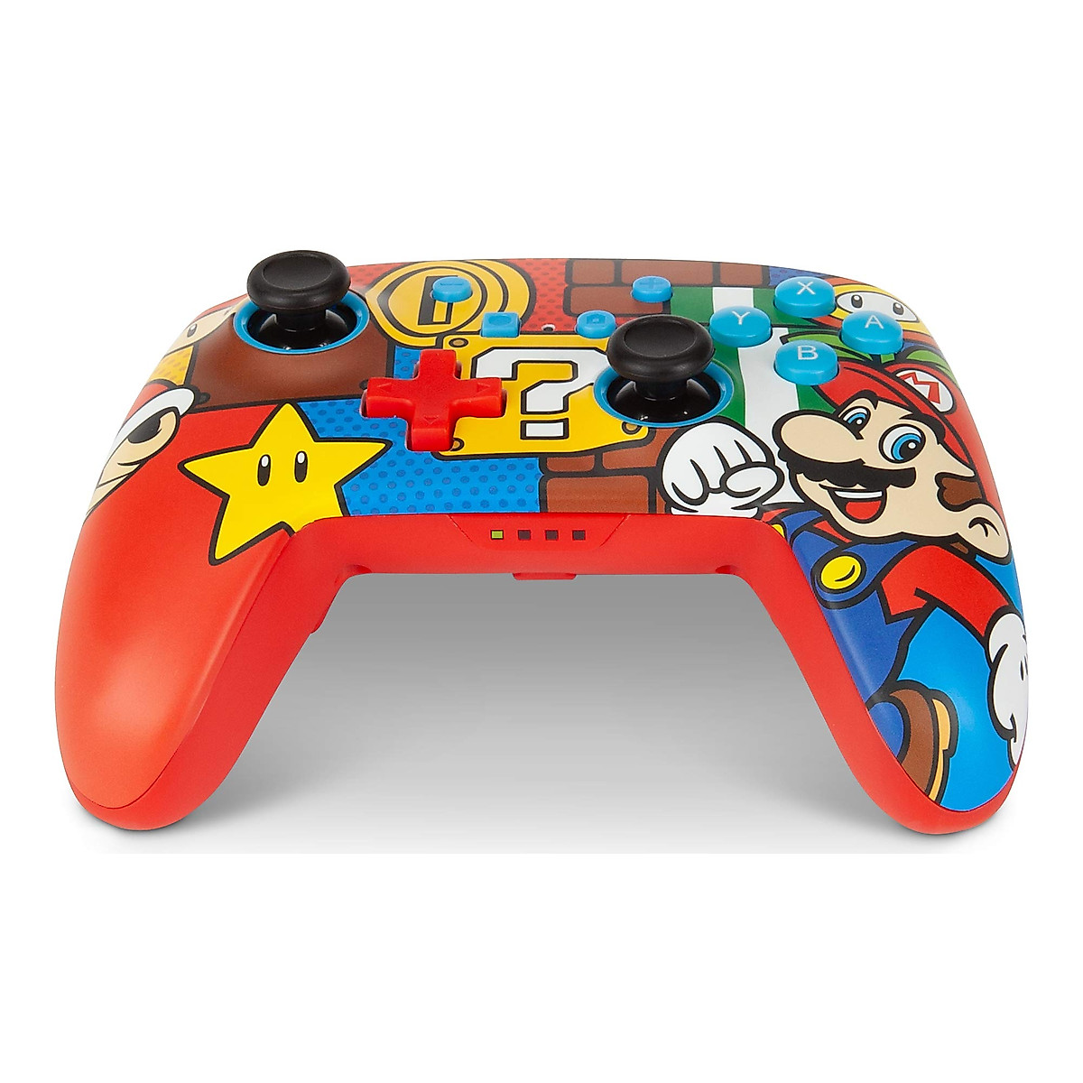 PowerA Enhanced Wireless Nintendo Switch Controller - Mario Pop, Rechargeable Switch Pro Controller, Immersive Motion Control and Advanced Gaming Buttons, Officially Licensed by Nintendo