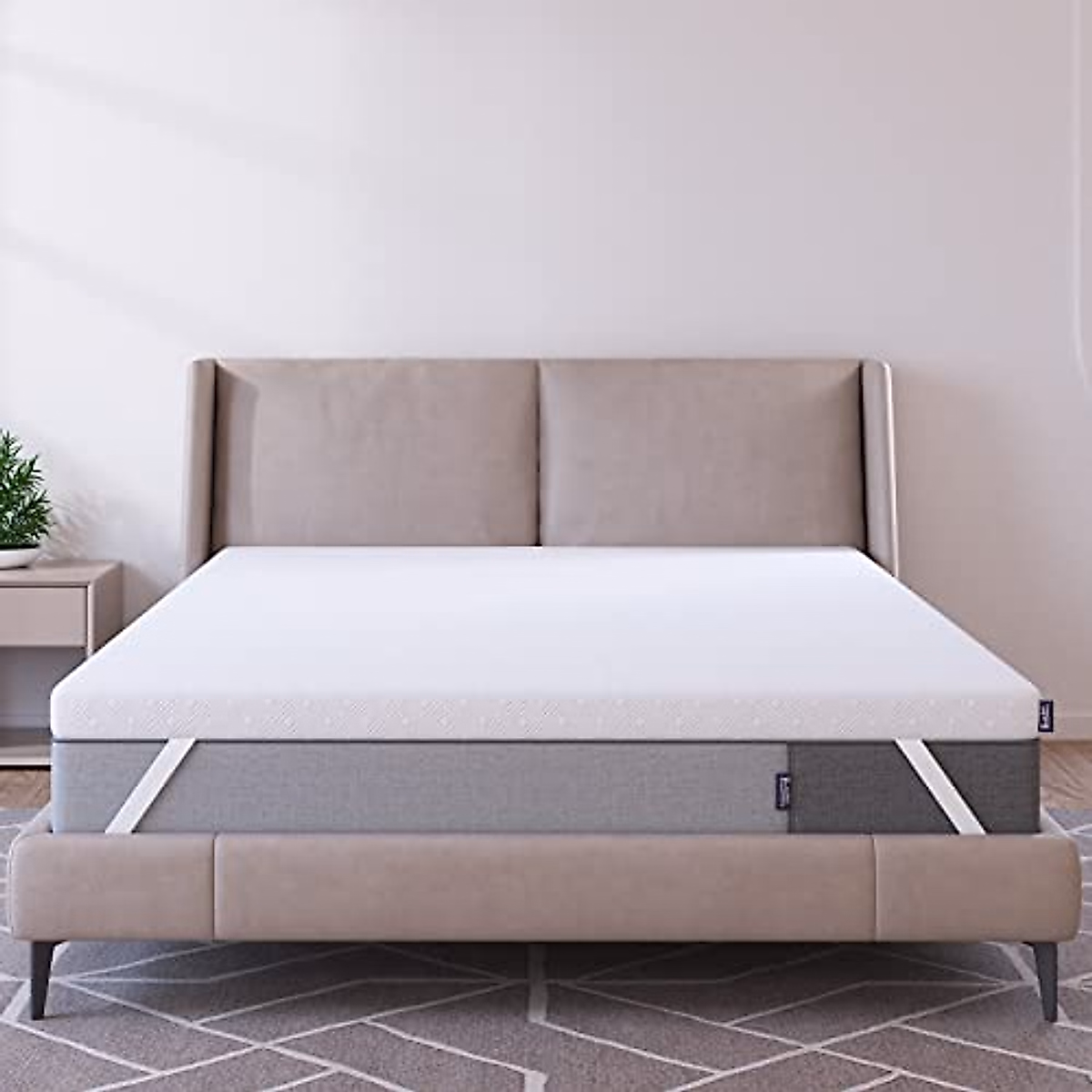 BedStory Extra Firm Mattress Topper Queen, 4 Inch Deep Sleep Mattress Topper for Pressure Relief, Firm & Supportive Memory Foam, High-Density Foam Provides Extra Lumbar Support, 30 Days Trial