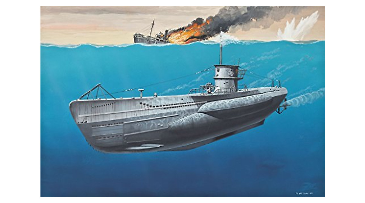 Revell Germany Type VIIC U-Boat Model Kit Dark Gray | 1/350 Scale