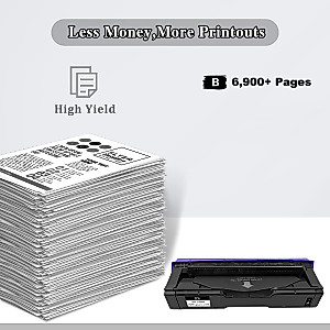 Compatible Toner Cartridge Print Cartridge M C250 P C300 P C301 C250H C300W Black High Capacity 6900 Pages TOPRINT for Ricoh M C250FW, M C250FWB, P C300W, P C301W Printers