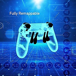 Sonicon Wireless Elite Controller w/ 4 Remappable Back Paddles, Customized Modded Gaming Controller Compatible for PS4, PC, Switch, Raspberry Pi Retropie Emulators