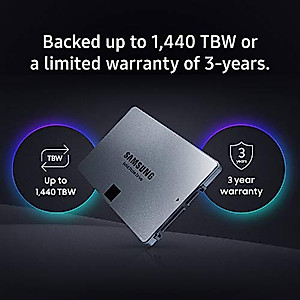 Samsung 860 QVO 2TB 2.5 Inch SATA III Internal SSD (MZ-76Q2T0B/AM), Gray