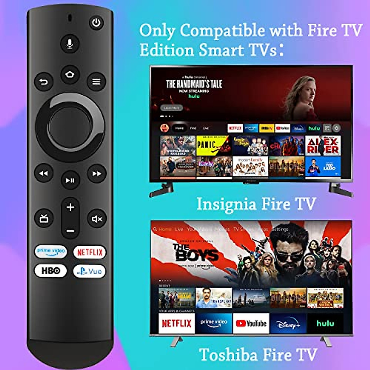 Replacement Remote for Toshiba and Insignia Fire TV Edition (Voice Search)