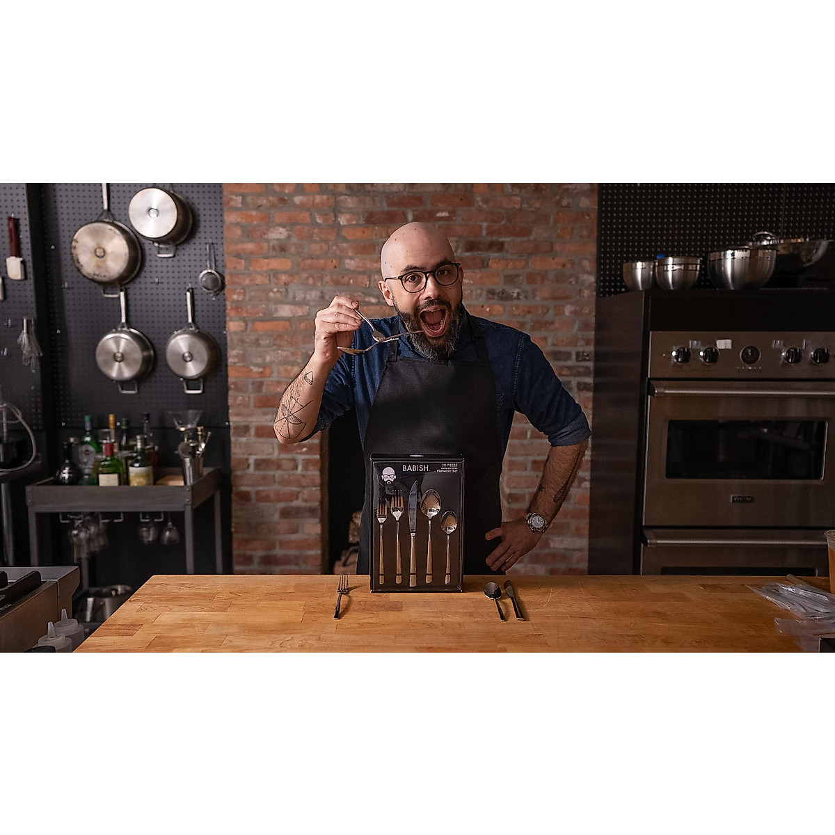 Babish 20-Piece Stainless Steel Flatware Set