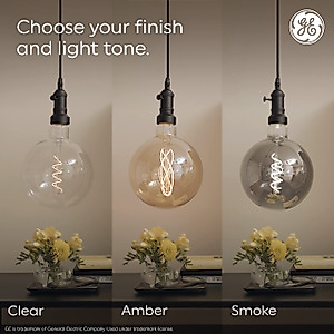 GE Vintage Style LED Light Bulb, 40 Watt, Clear Finish, T20 Tube Light Bulb (1 Pack)