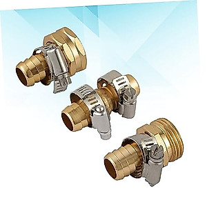 PAREKS 3 Pcs Copper Quick Connector Hose Quick Connector Car Wash Hose Connector Garden Water Quick Connector Accessories repair/2080