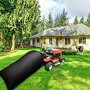 2 Pcs Lawn Tractor Leaf Bag for Riding Lawn Mower Reusable Big Capacity Mower Leaf Bag Black Grass Catcher Bag 90 x 50 Inch Oxford Cloth Leaf Collector 49 Cubic Feet Material Collection Systems