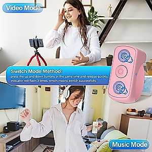 Tiktok Scrolling Ring Kindle APP Page Turner - Bluetooth Scrolling Ring Camera for Shutter Selfie Recording - TIK Tok Remote Control Ring for iPhone iPad Android (Not for Kindle Devices) (White)