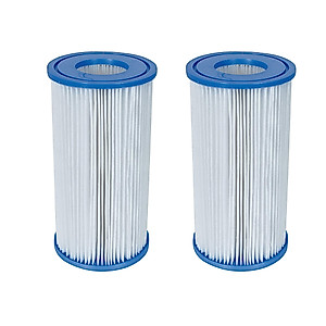 Bestway 18ft x 108in Above Ground Pool Set w/Ladder, Pump & Cartridges (2 Pack)